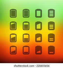 Web Interface Icons Clipart On Color Stock Vector (Royalty Free ...