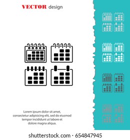 Classroom Calendar Icon Different Style Vector Stock Vector (Royalty ...