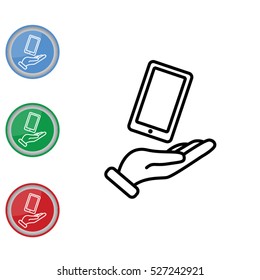 Hand Folder Icon Hand Holding Folder: เวกเตอร์สต็อก (ปลอดค่าลิขสิทธิ์ ...