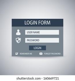 Vector Editable Login Register Form Two Stock Vector (Royalty Free ...