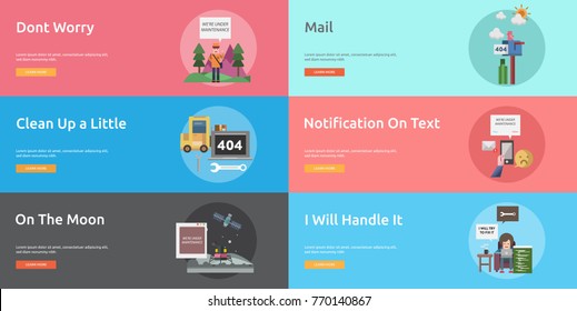 Web Maintenance Banner Design: vector de stock (libre de regalías ...