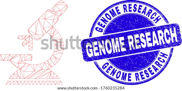 Web Mesh Microscope Pictogram Genome Research Stock Vector (Royalty ...