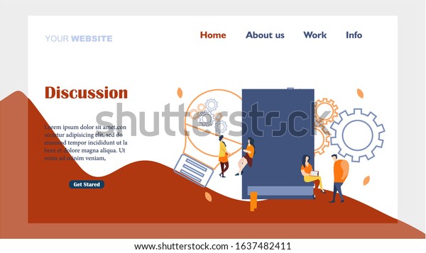 Web Page Design Templates Discussion Modern Stock Vector (Royalty Free ...