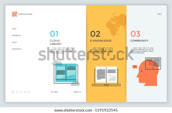 Web Page Three Colorful Columns Thin: стоковая векторная графика (без ...