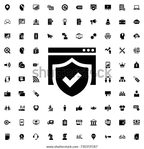 Web Safety Icon Set Filled Marketing Stock Vector (Royalty Free ...