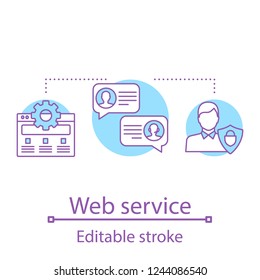 Web Service Concept Icon User Technical Stock Vector (Royalty Free ...