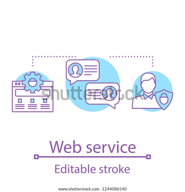 Web Service Concept Icon User Technical Stock Vector (Royalty Free ...