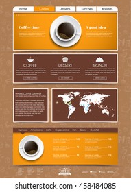 Design Coffee Menu Banner Gift Card: vetor stock (livre de direitos ...
