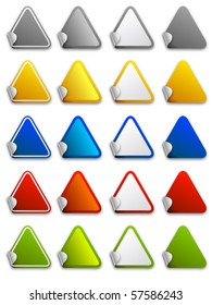 Web Stickers Labels Icons Triangle Stock Vector (Royalty Free) 57586243 ...