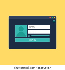 Stylish Login Form Modern Template Design: เวกเตอร์สต็อก (ปลอดค่า ...