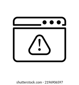 Web Warning Icon Line Vector Graphics Stock Vector (Royalty Free ...