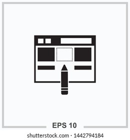 Web Window Icon Black Isolated Vector Stock Vector (Royalty Free ...