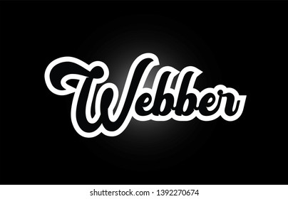 Webber Hand Written Word Text Typography Stock Vector (Royalty Free ...