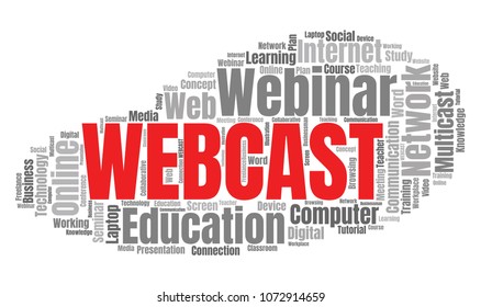 Webcast Web Conference Word Cloud Webinar Stock Vector (Royalty Free ...