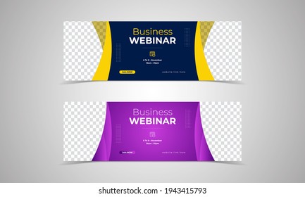 Webinar Invites Style Web Banner Templates Stock Vector (Royalty Free ...