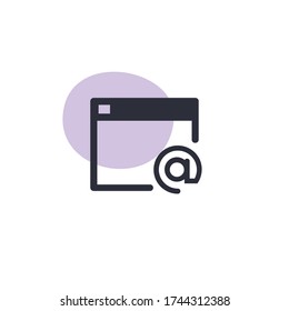 Webmail Modern Icon Pictogram Stock Vector (Royalty Free) 1744312388 ...