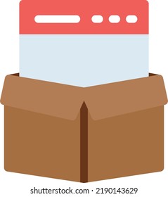 Webpage Box Vector Illustration On Transparent Stock Vector (Royalty ...