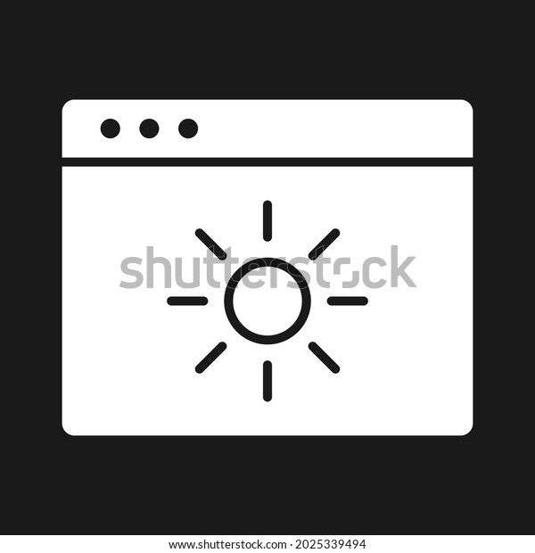 Webpage Brightness Enhance Icon Vector Image Stock Vector (Royalty Free ...