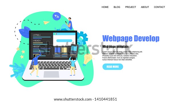 Webpage Template Creative Webpage Development Web Stock Vector (Royalty ... Webpage Template Creative Webpage Development Web Stock Vector (Royalty ...
