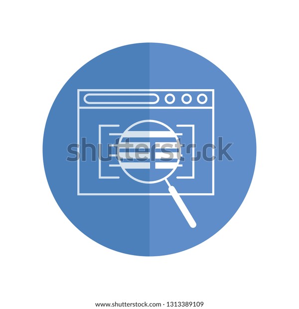 Webpage Template Magnifying Glass Stock Vector (Royalty Free ...