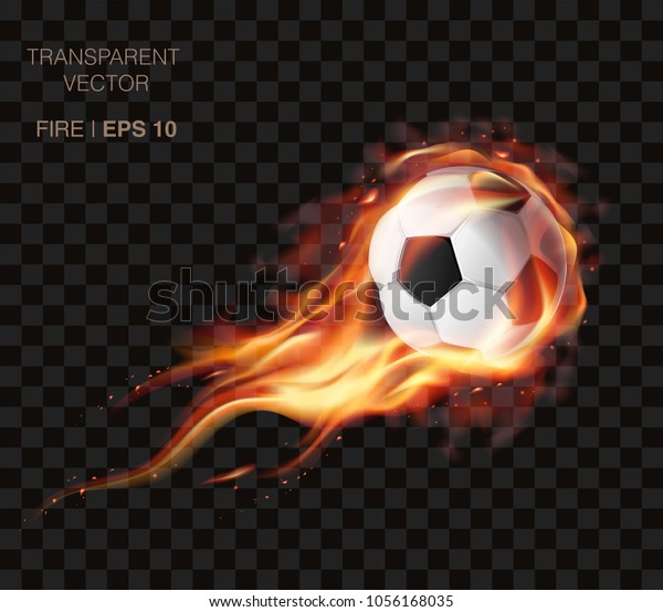 Webrealistic Vector Soccer Ball On Fire Stock Vector (Royalty Free ...