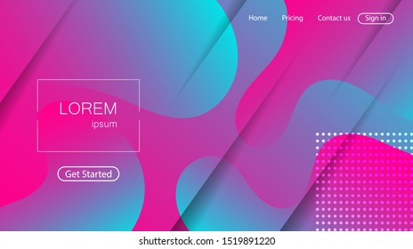 Website Abstract Background Bright Colorful Dynamic Stock Vector ...