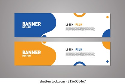 Website Banner Template Designmodern Template Design Stock Vector ...