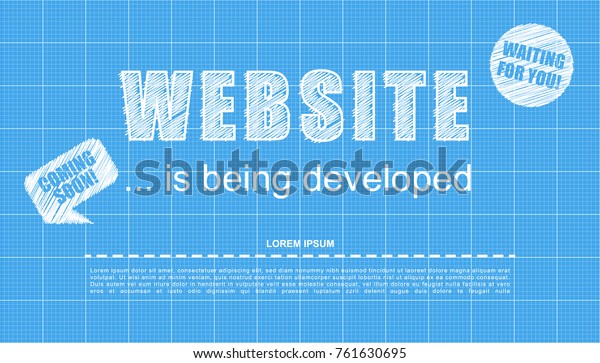 Website Being Developed Site Construction Coming Stock Vector (Royalty ...