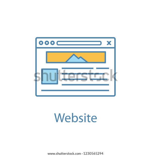 Website Color Icon Web Page Web Stock Vector (Royalty Free) 1230565294 ...