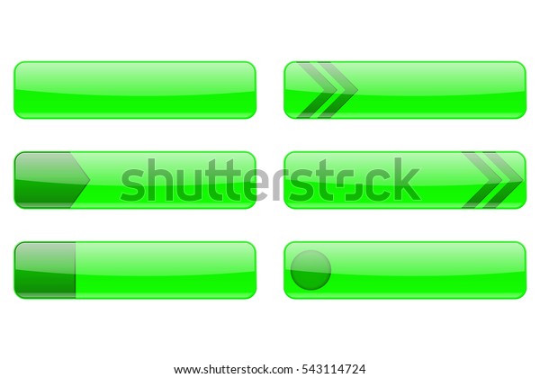 Website Green Menu Buttons Vector Illustration Stock Vector (Royalty ...