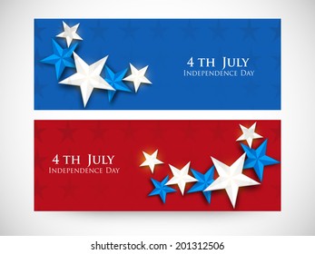 Website Header Banner Design 4th July Stock Vector (Royalty Free) 201312506