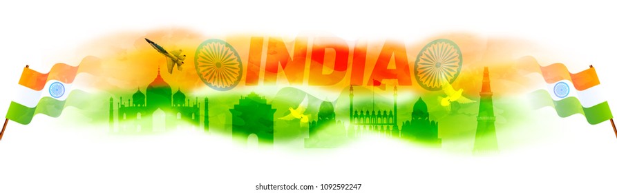 Website Header Banner Design Indian Flags Stock Vector (Royalty Free ...