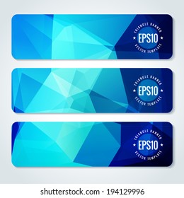 Set Dark Blue Website Header Banner Stock Vector (Royalty Free ...