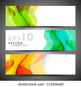 Website Header Banner Set Eps 10 Stock Vector (Royalty Free) 115636660 ...