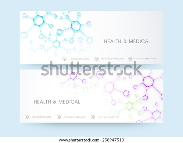 Website Header Banner Set Health Medical Stock Vector (Royalty Free ...