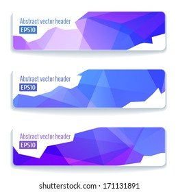 Website Header Banner Set Modern Triangle Stock Vector (Royalty Free ...