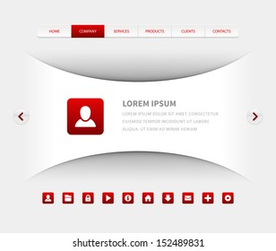 Website Header Design Element Icons Vector Stock Vector (Royalty Free ...