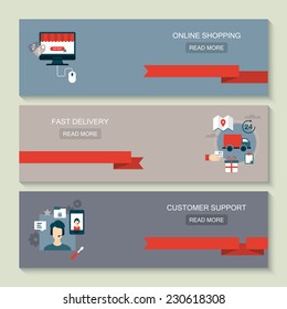 Website Header Design Online Shopping Fast Stock Vector (Royalty Free ...