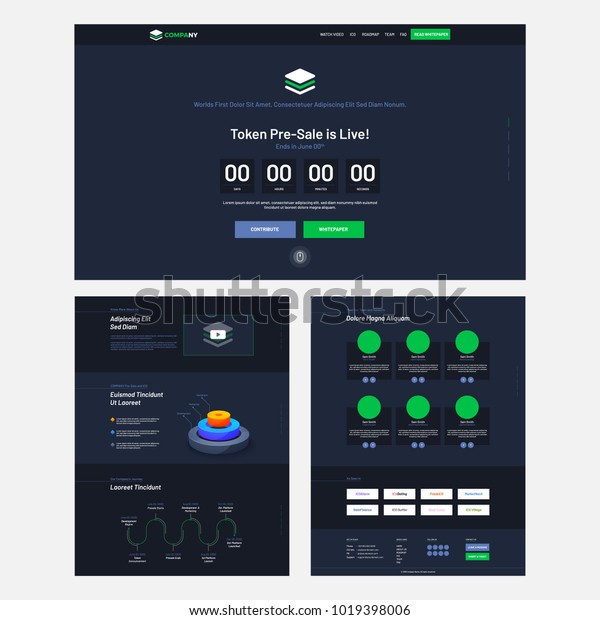 Website Home Page UI for Pre-Sale, Website template.