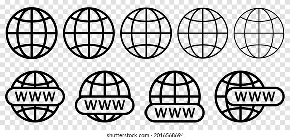 415 Transparent icon world wide web Images, Stock Photos & Vectors ...