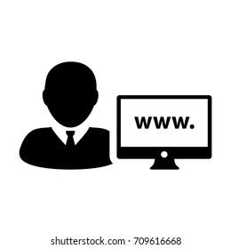 Website Icon Vector Person Male User Stock Vector (Royalty Free ...