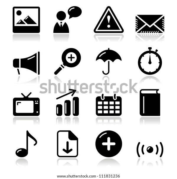 Website Internet Glossy Sqaure Icons Set Stock Vector (Royalty Free ...
