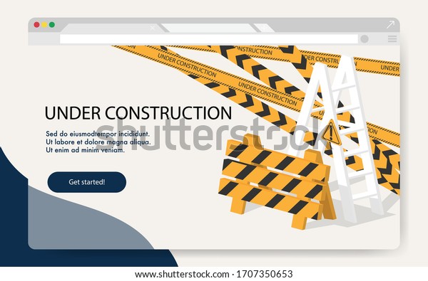 Website Landing Page Broken Website Page Stock Vector (Royalty Free ...