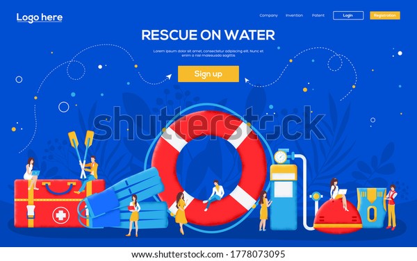 Website Lifeguard Flyer Web Banner Ui Stock Vector (Royalty Free ...