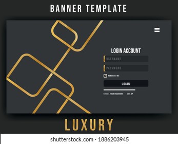 Website Login Page Template Themed On Stock Vector (Royalty Free ...