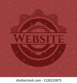 Website Red Emblem Retro Stock Vector (Royalty Free) 1128125873 ...