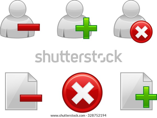 Website Red Green Icons Stock Vector (Royalty Free) 328752194 ...