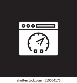 Website Speed Test Symbol Webpage Dashboard Stock Vector (Royalty Free ...