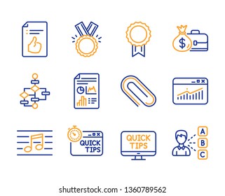 Website Statistics Block Diagram Paper Clip Stock Vector (Royalty Free ...