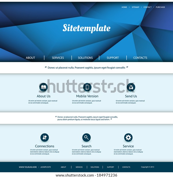 Website Template Abstract Header Design Stock Vector (Royalty Free ...